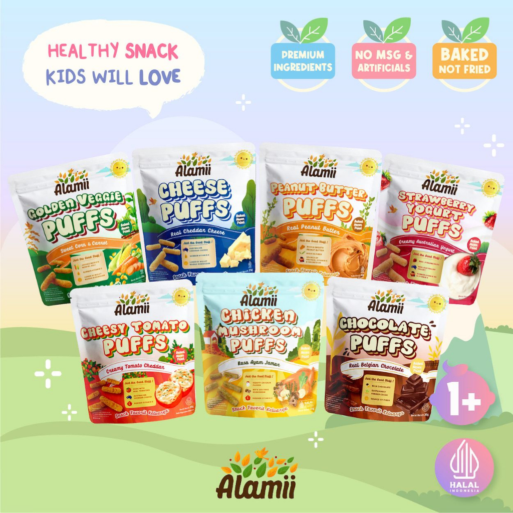 Jual Alamii Puffs Healthy Snack Anak 30gr MPASI / Snack Bayi / Cemilan ...