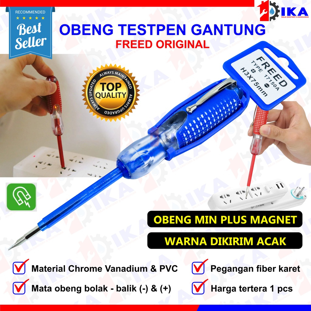 Jual Obeng Tester TesPen Obeng Tes with Indicator Dual LED / Obeng ...