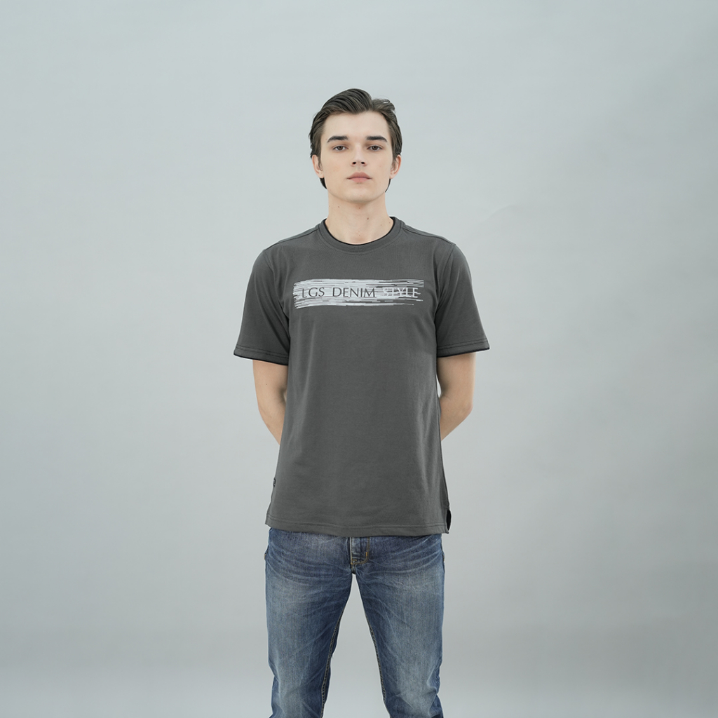 Jual LGS - Kaos Casual Pria Lengan Pendek Motif Sablon Highdensity ...