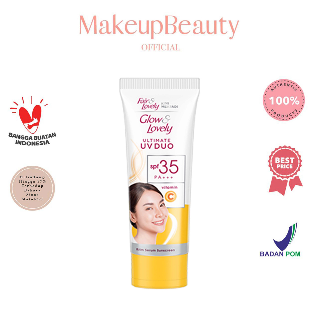 Jual FAIR | GLOW & LOVELY Ultimate UV Duo Krim Vitamin C SPF 35 PA+++ 7g / 20g / 40g - Pelembab ...