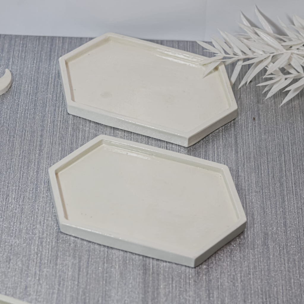 Jual Tray Hexagon Tatakan Aesthetic | Tatakan Gelas | Display Perhiasan ...