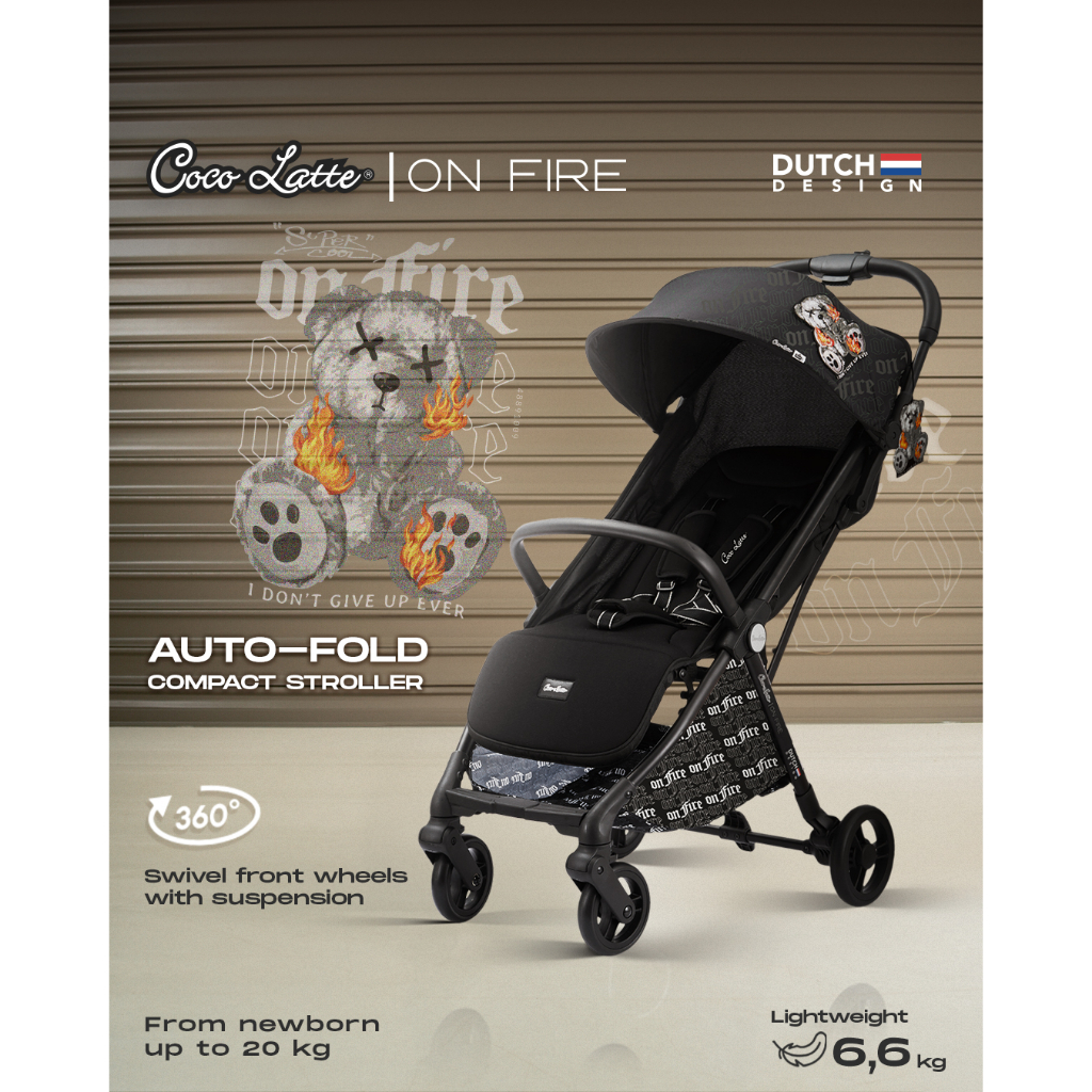 Jual COCOLATTE | ON FIRE Auto-Fold Compact Stroller | Shopee Indonesia
