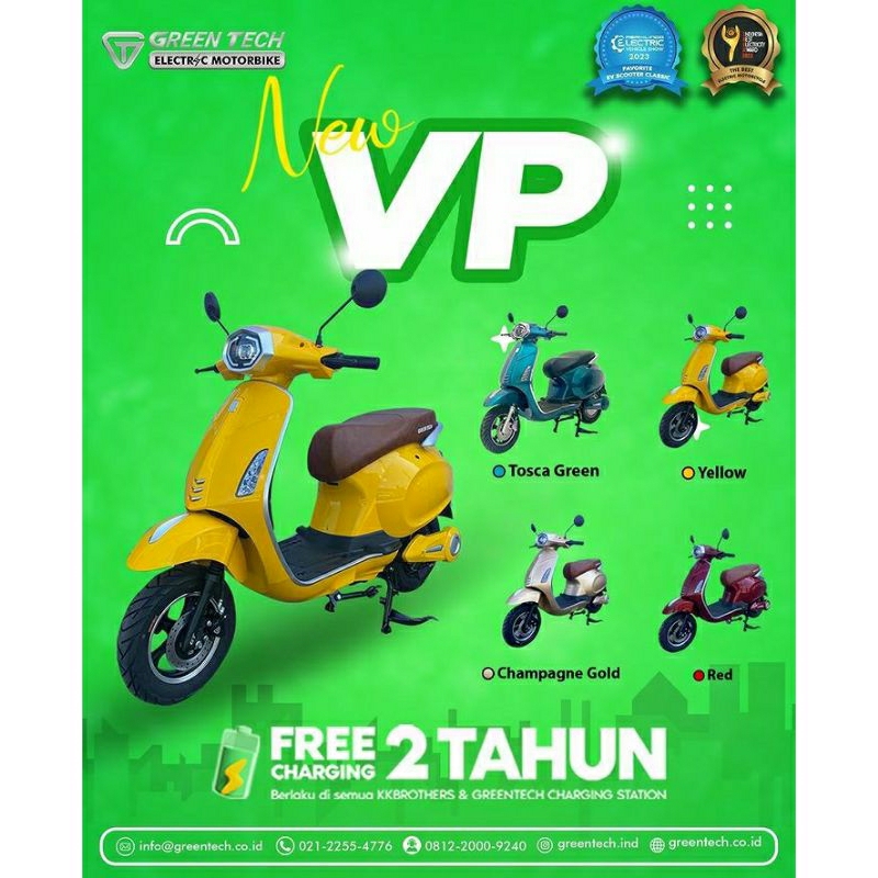 Jual GreenTech motor listrik Tipe VP (Vespa ) | Shopee Indonesia