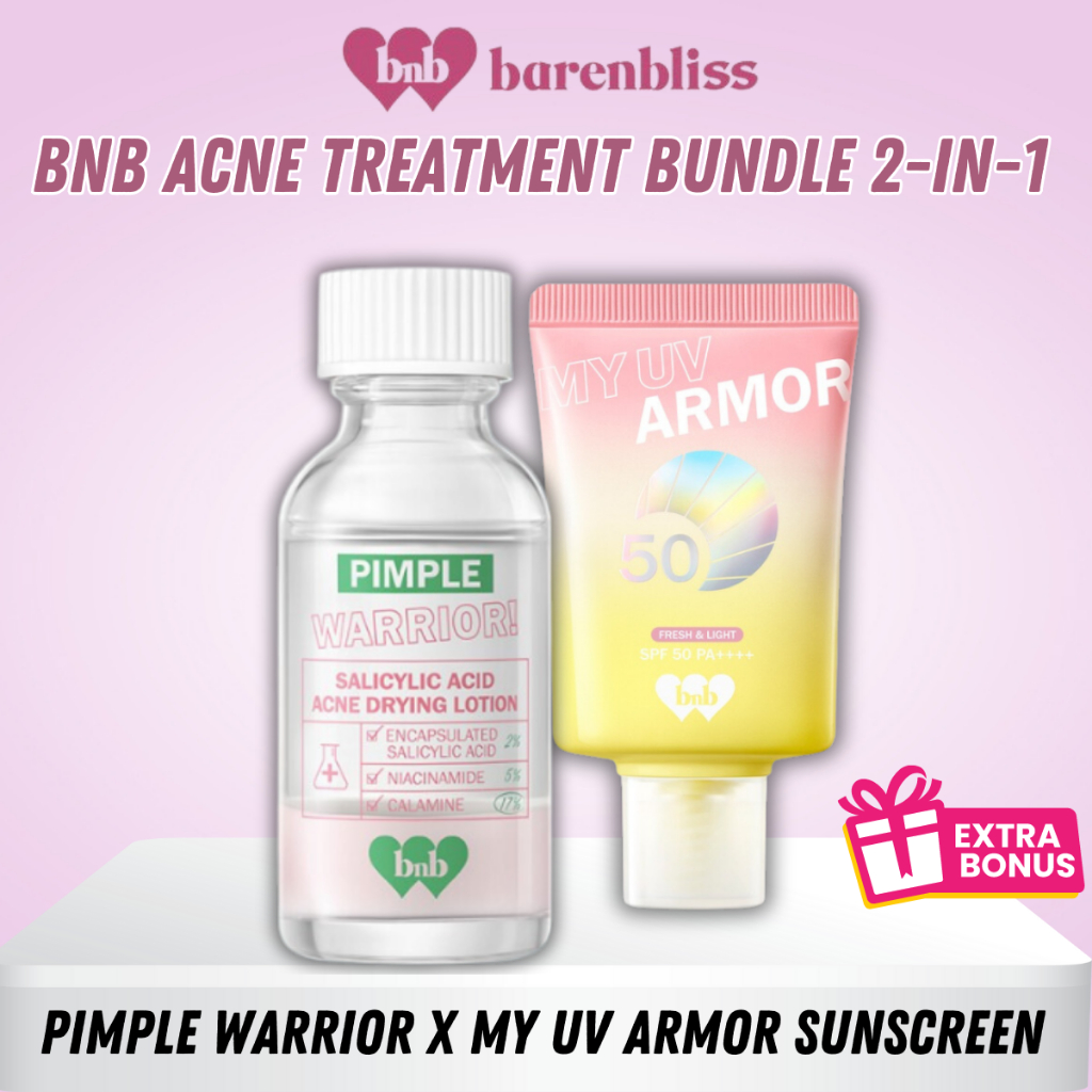 Jual Barenbliss Acne Treatment Pimple warrior x My UV Armor Sunscreen ...