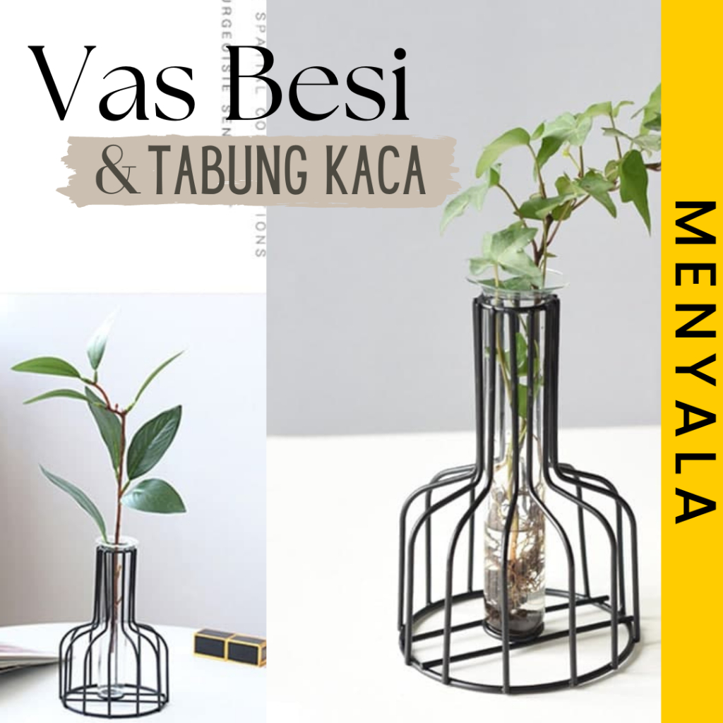 Jual Vas Bunga BESI - Vas Bunga Minimalis - Vas Aesthetic - Vas Besi ...