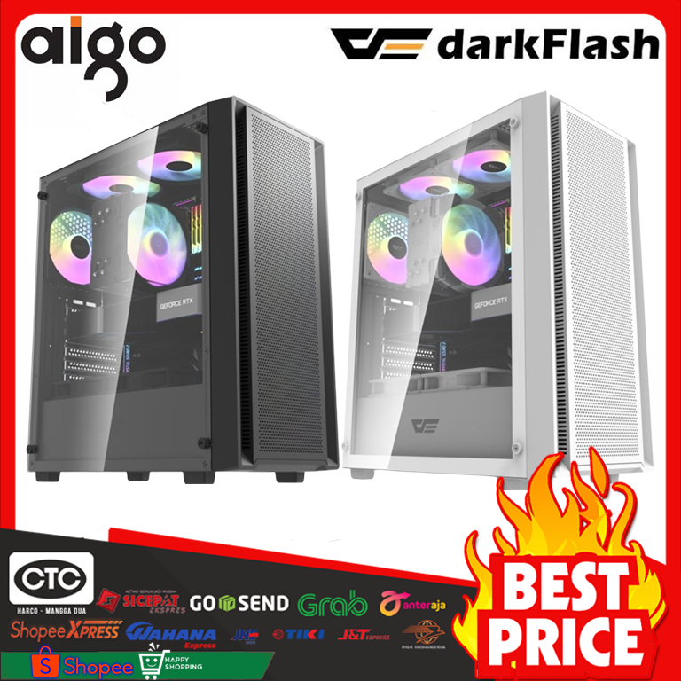 Jual Casing Aigo DarkFlash DK353 - ATX, mATX, Tempered Glass | Shopee ...