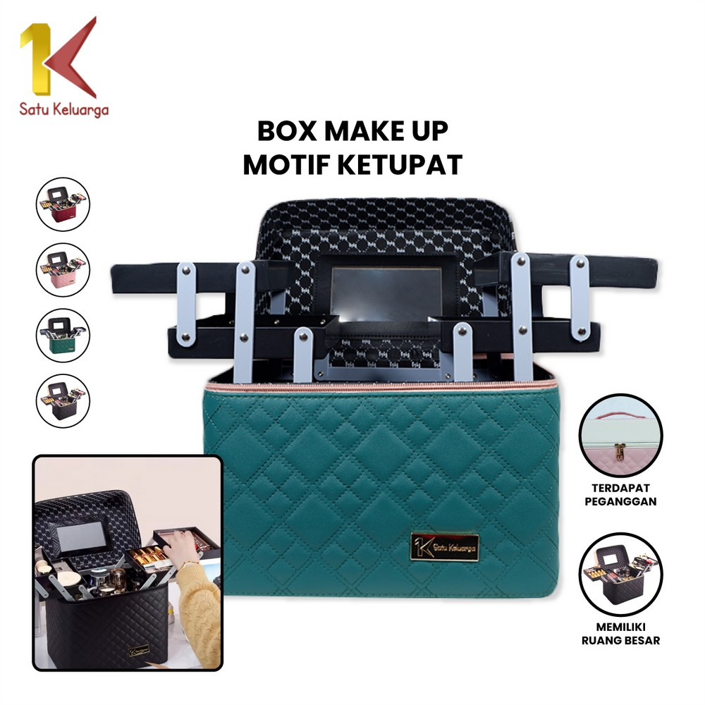 Jual Satu Keluarga Box Makeup Kosmetik Motif Ketupat Elegan K1 Beauty ...