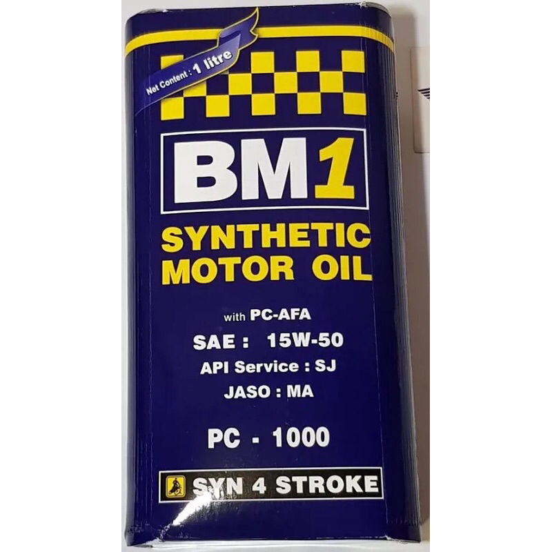Jual Oli Mesin BM1 SYN 4 STROKE 1000 ML 1 liter 15W-50 SJPC-1000 ...