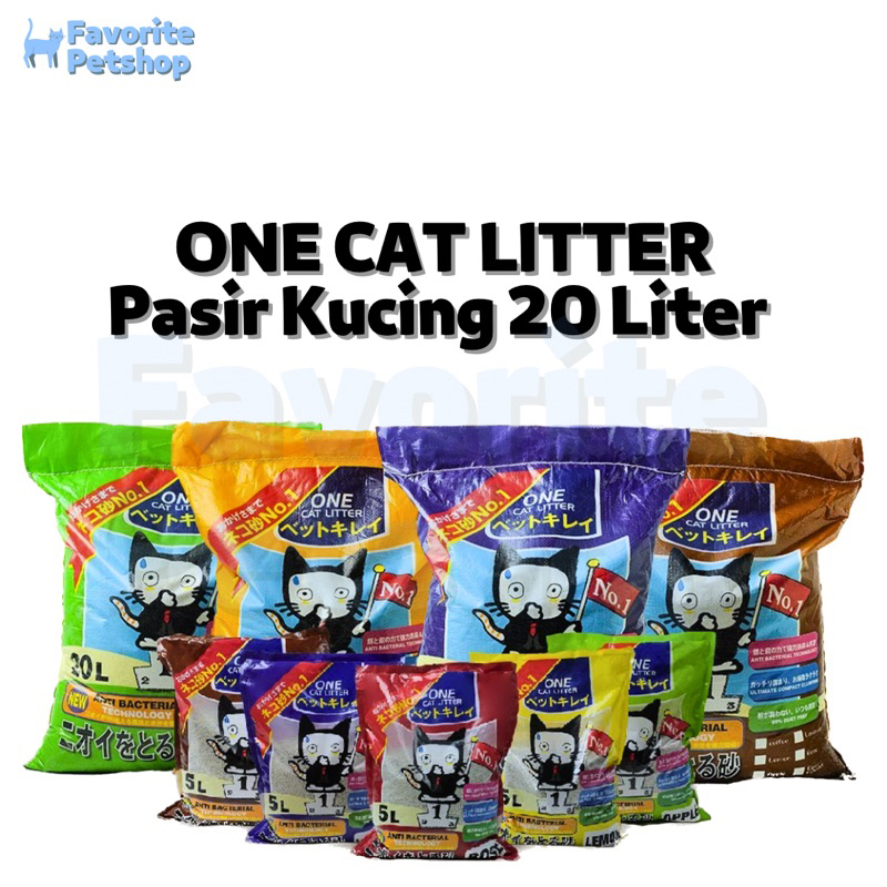 Jual ONE CAT Litter Pasir Kucing Gumpal Wangi 20L Onecat Liter ...