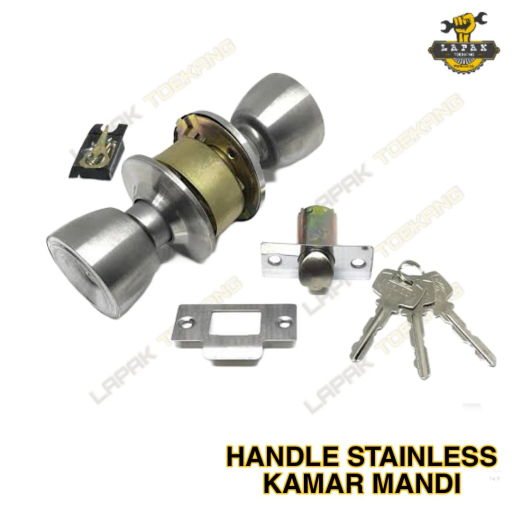 Jual Handle Pintu Kamar Mandi Stainless Sett Wilz | Shopee Indonesia
