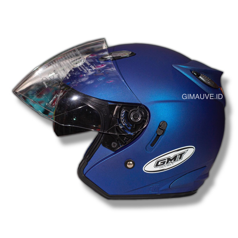 Jual HELM HALF-FACE GMT DOUBLE VISOR ORIGINAL SNI BUSA KNOCK DOWN ...