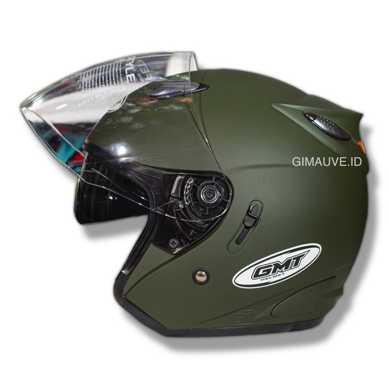 Jual HELM HALF-FACE GMT DOUBLE VISOR ORIGINAL SNI BUSA KNOCK DOWN ...