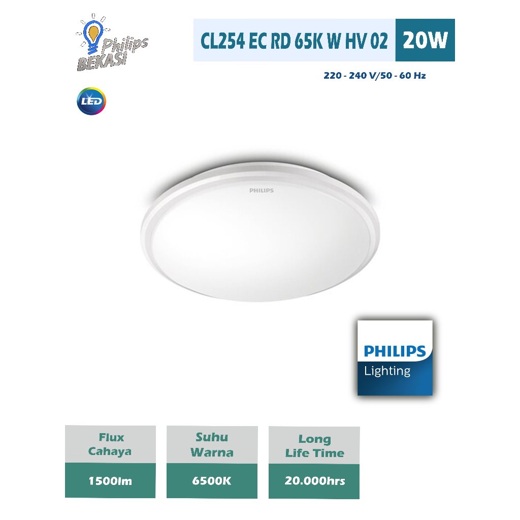 Jual Lampu Ceiling LED Philips CL254 EC RD 20W 65K W HV 02 | Shopee ...