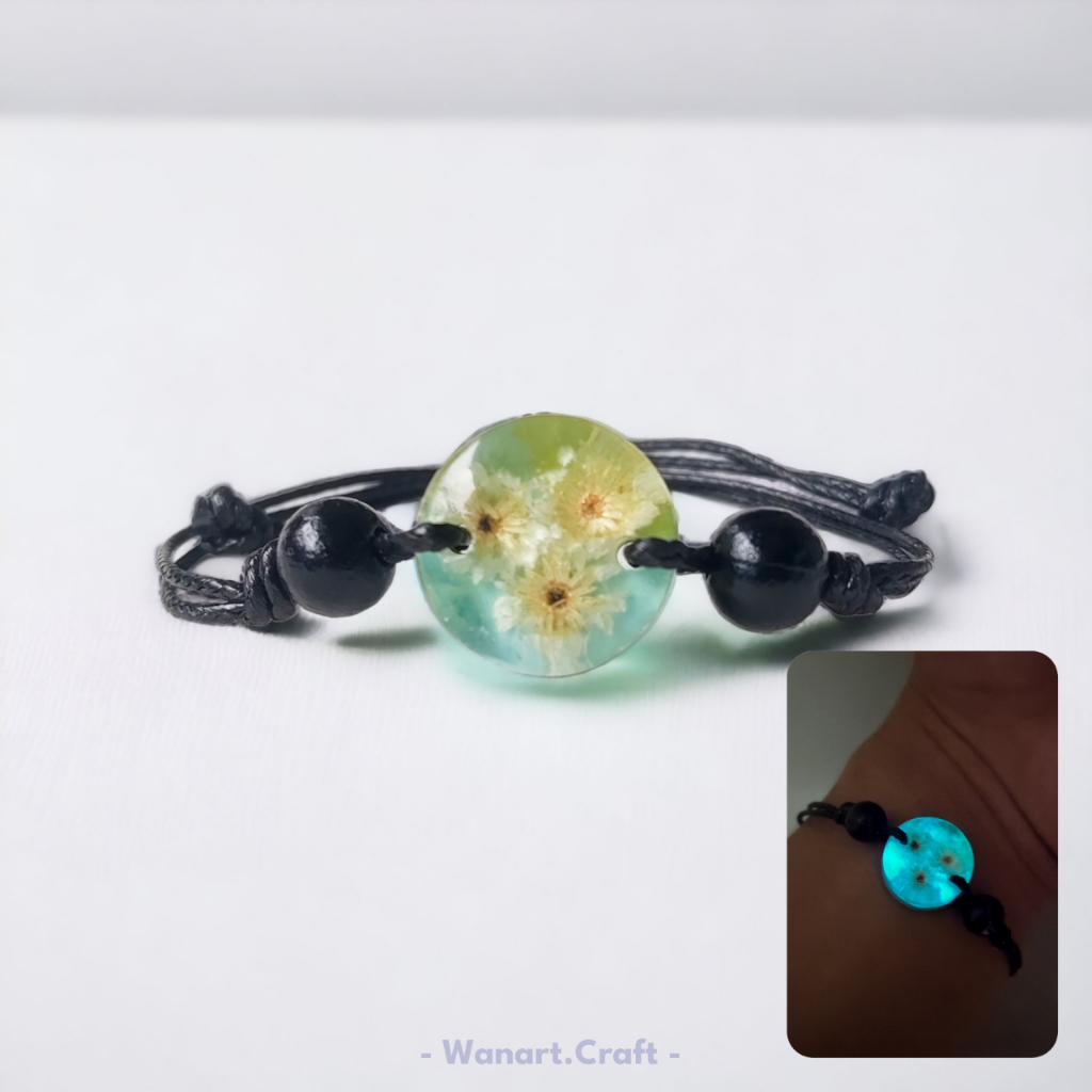 Jual Gelang Bunga Edelweiss Warna Kombinasi Blue Green / Gelang Ethnik ...