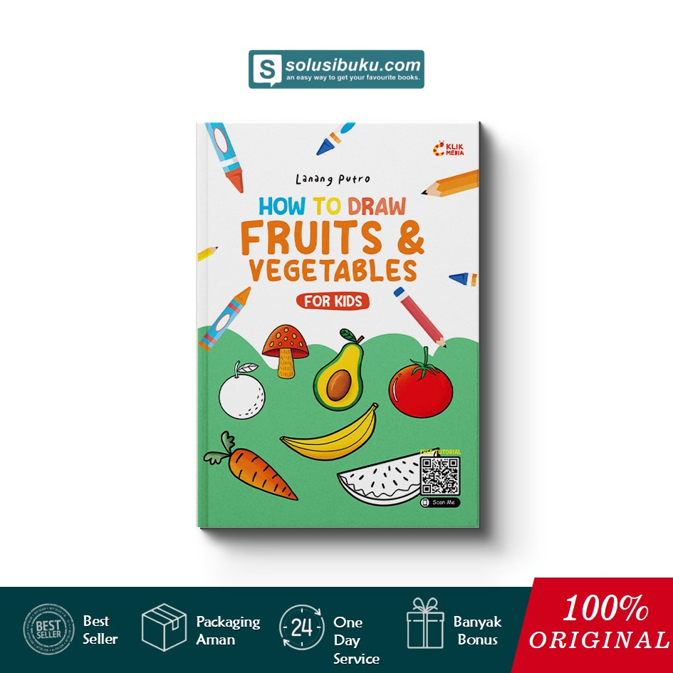 Jual Buku How To Draw Fruits & Vegetables (C-Klik Media) | Shopee Indonesia