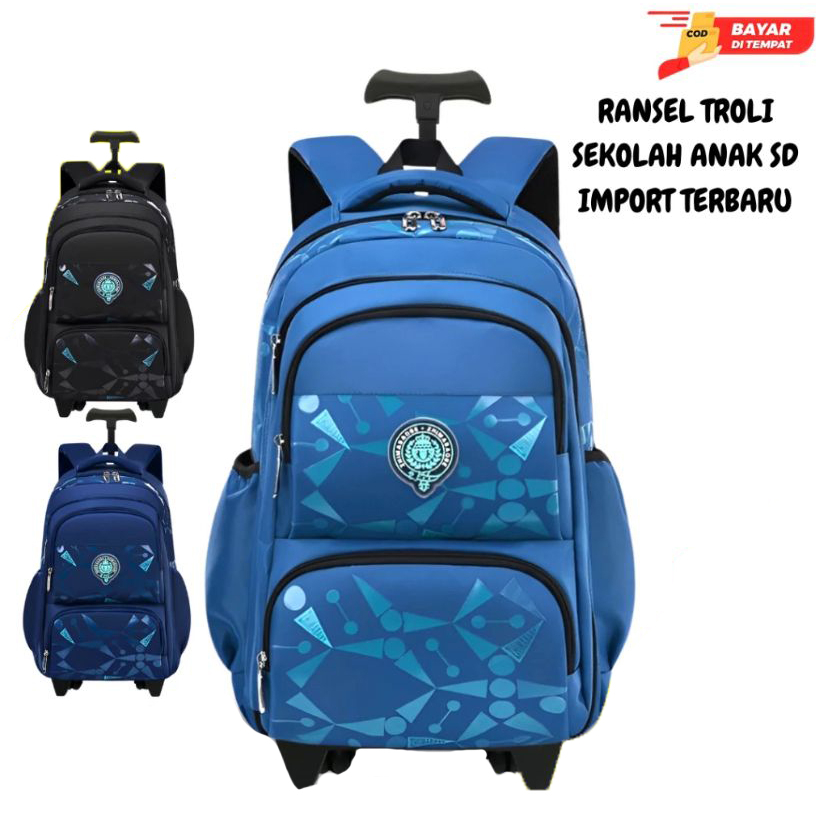 Jual Tas Sekolah ABG Remaja Tas Trolly Anak Laki-Laki Tas Troli Kulkas Import Ransel Sekolah ...