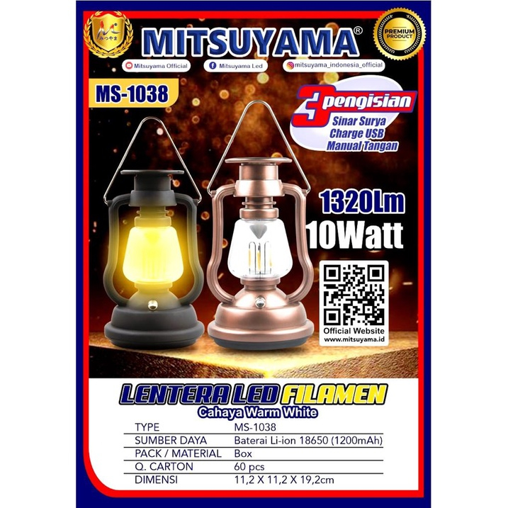 Jual MS1038 LENTERA LED LAMPU EMERGENCY LAMPU CAMPING CAS LAMPU ...