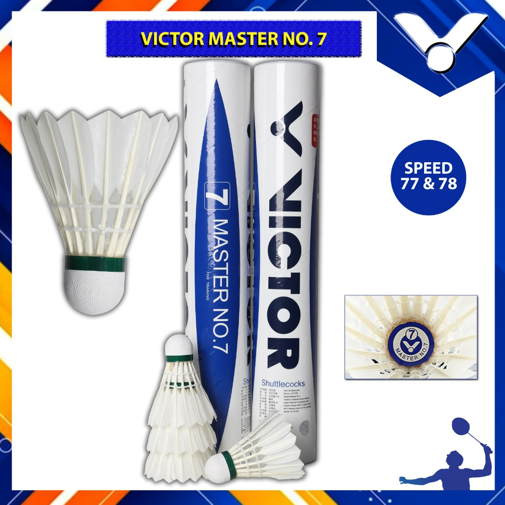 Jual Shuttlecock Cock Kok Badminton Original Victor Master No. 7 NO7 ...