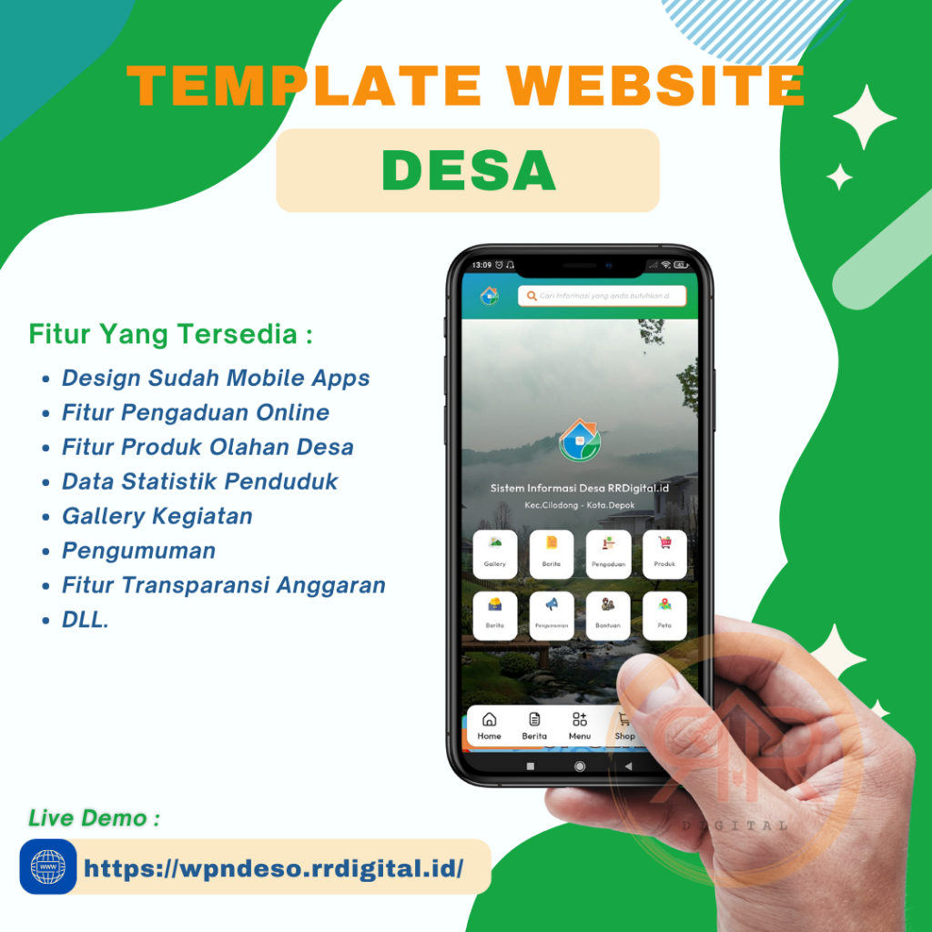 Jual TEMPLATE WEBSITE DESA DESIGN MODERN DENGAN WORDPRESS | Shopee Indonesia