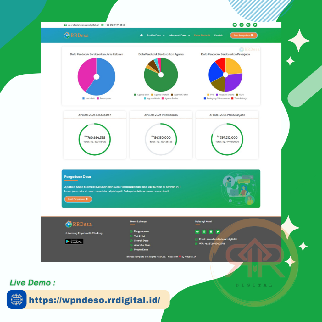 Jual TEMPLATE WEBSITE DESA DESIGN MODERN DENGAN WORDPRESS | Shopee Indonesia