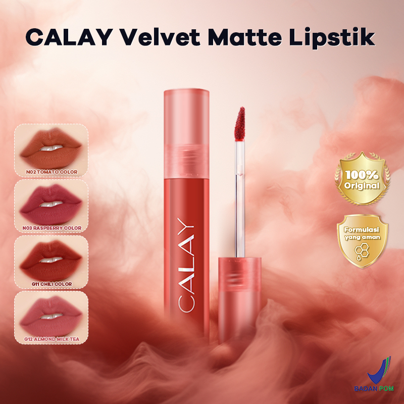 Jual CALAY Air Matte Velvet Lip Cream Waterproof Lipstick Long Lasting ...