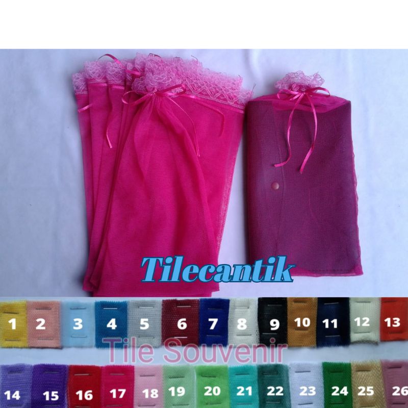 Jual tile pouch/ bungkus tile/ bungkus souvenir/ kemasan tile/ kemasan ...