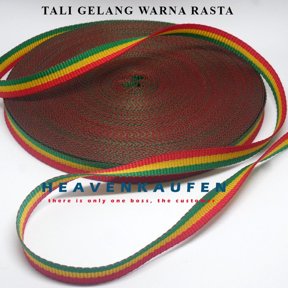 Jual Tali Gelang/Lanyard Warna Rasta Meteran Lebar 1 cm | Shopee Indonesia