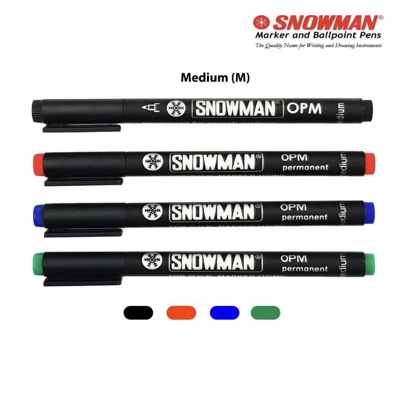Jual Spidol Snowman OPF/OPM OHP-FINE/MEDIUM Permanent | Shopee Indonesia