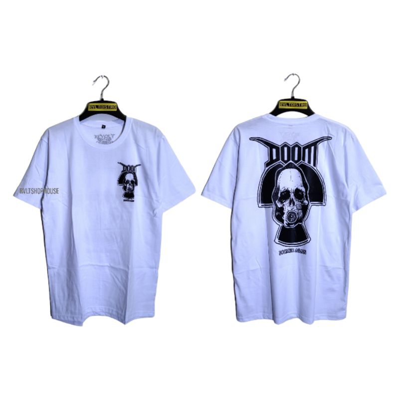 Jual Kaos Band Punk Doom Logo / T-shirt Punk / Kaos Distro / Combed ...