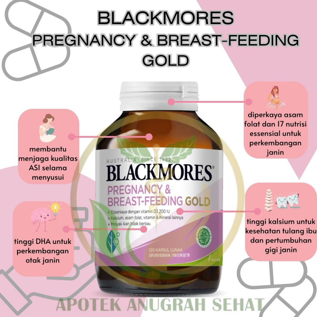 Jual Blackmores Pregnancy & Breast-Feeding Gold 60 Tablet | Shopee ...