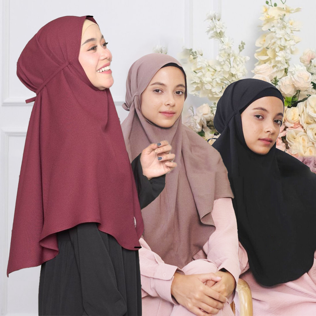 Jual Kerudung Bergo Hijab Jilbab Instan Premium Size M Ootd Style ...