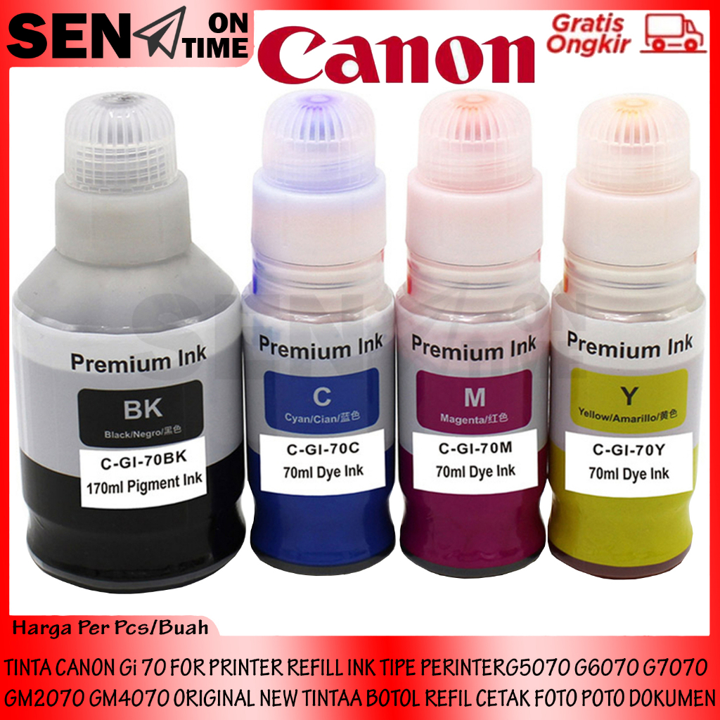 Jual Canon Pixma Gi 70 Refill Ink Tinta For Printer G5070 G6070 G7070 ...