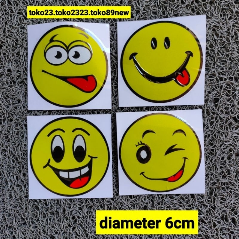 Jual stiker emoji emoticon smile sticker cutting motor | Shopee Indonesia