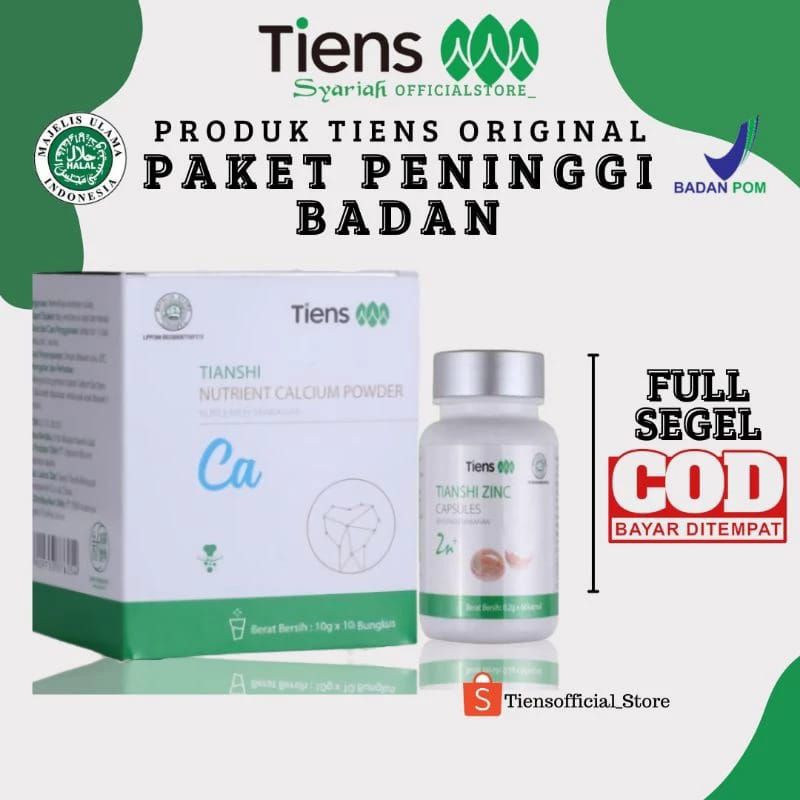 Jual tiens peninggi badan original susu nhcp dan zinc capsule | Shopee ...