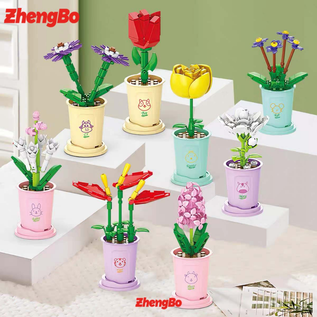 Jual Nano Block Lego Bunga Mainan Balok Building Block Nano Blok Nano ...