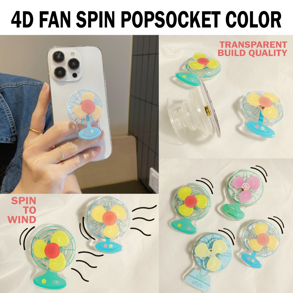 Jual Pop Socket 4D Model Kipas Bisa Muter Berwarna Unik Pop Socket Fan ...