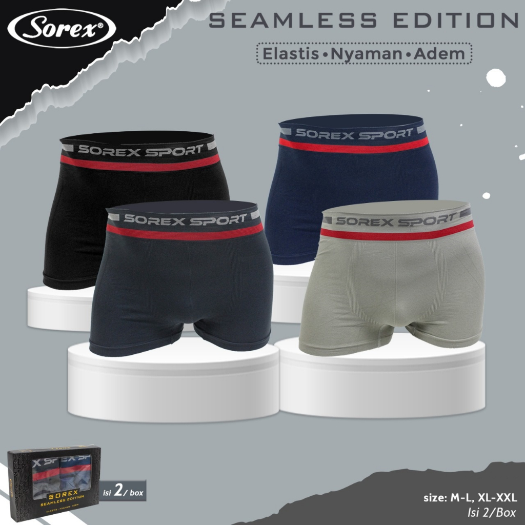 Jual ( 1 Kotak isi 2 Pcs ) Celana Dalam Pria CD Boxer Laki Laki Model ...