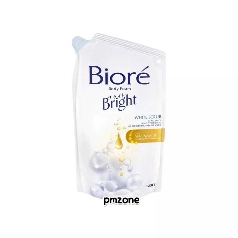 Jual Biore Bright Body Foam White Scrub 380ml | Shopee Indonesia