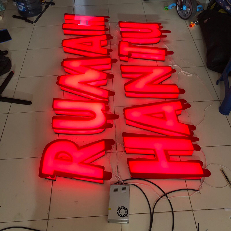 Jual Huruf 3D huruf timbul Akrilik ukuran custom LED | Shopee Indonesia