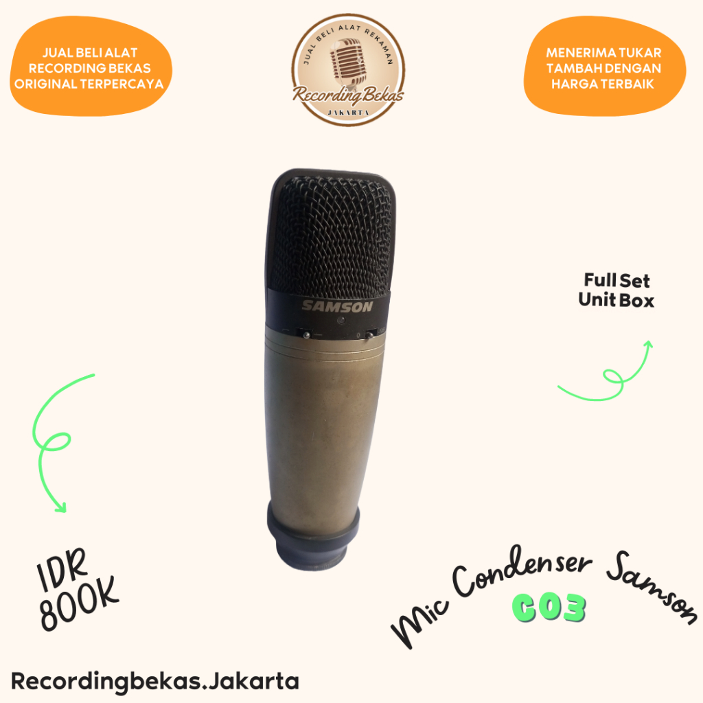 Jual Mic Condenser Samson C03 | Shopee Indonesia