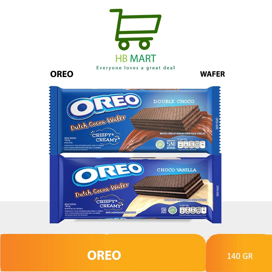 Jual OREO DUTCH COCOA WAFER CHOCO VANILLA 140.4GR | Shopee Indonesia