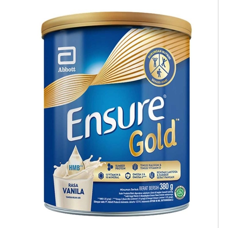 Jual Susu Ensure Gold Rasa Vanila 380 gr gram kaleng | Shopee Indonesia