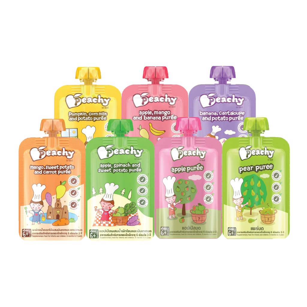 Jual [#84] PEACHY Fruit & Vege Pure - Smoothie - Meaty Meal - Makanan ...