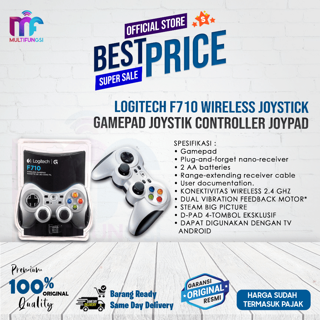 Jual Logitech F710 Wireless Joystick Gamepad Joystik Controller Joypad ...