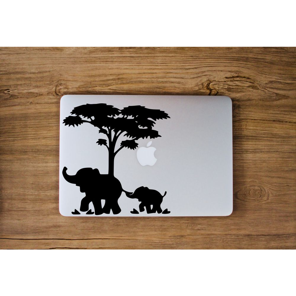 Jual Stiker Decal Gajah Mom and Baby Elephant - Laptop Macbook Sticker ...