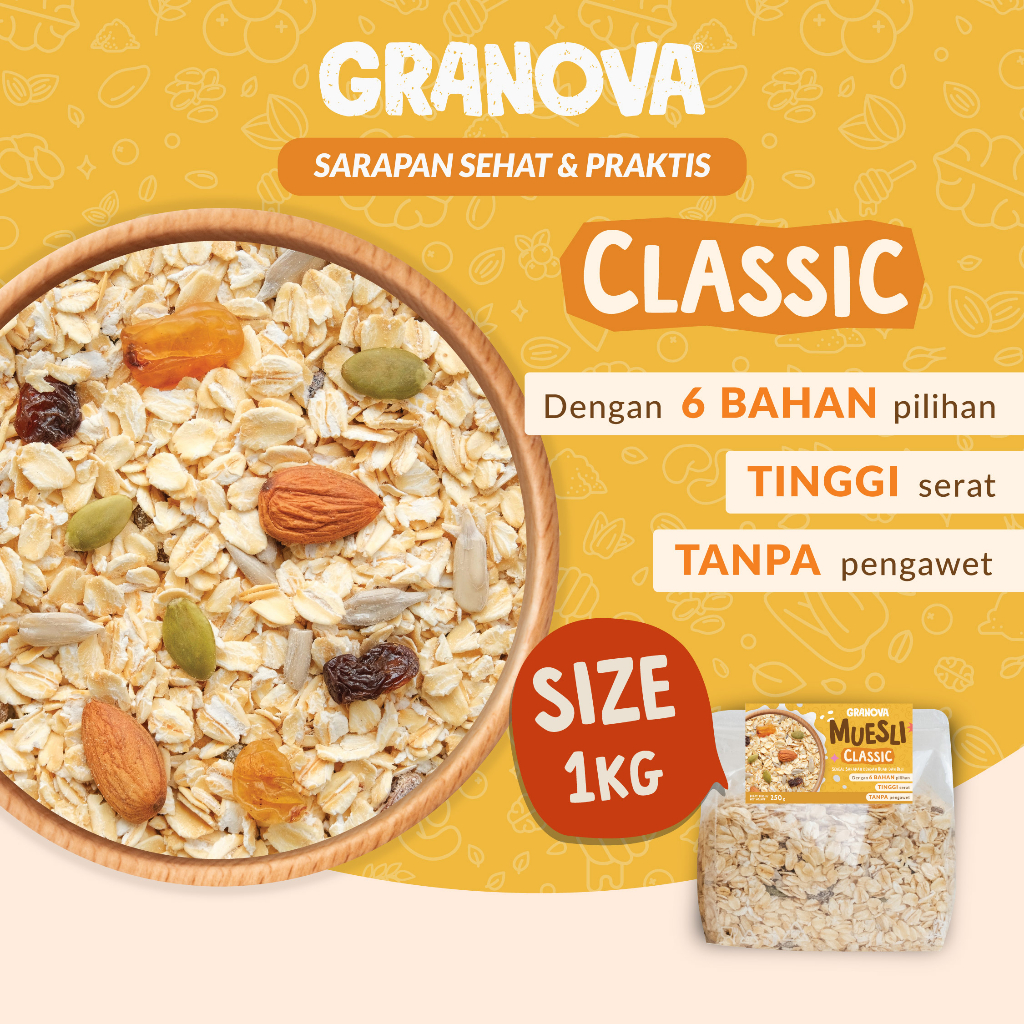 Jual Granova - Classic Muesli / Oat dengan Buah Kering & Kacang ...