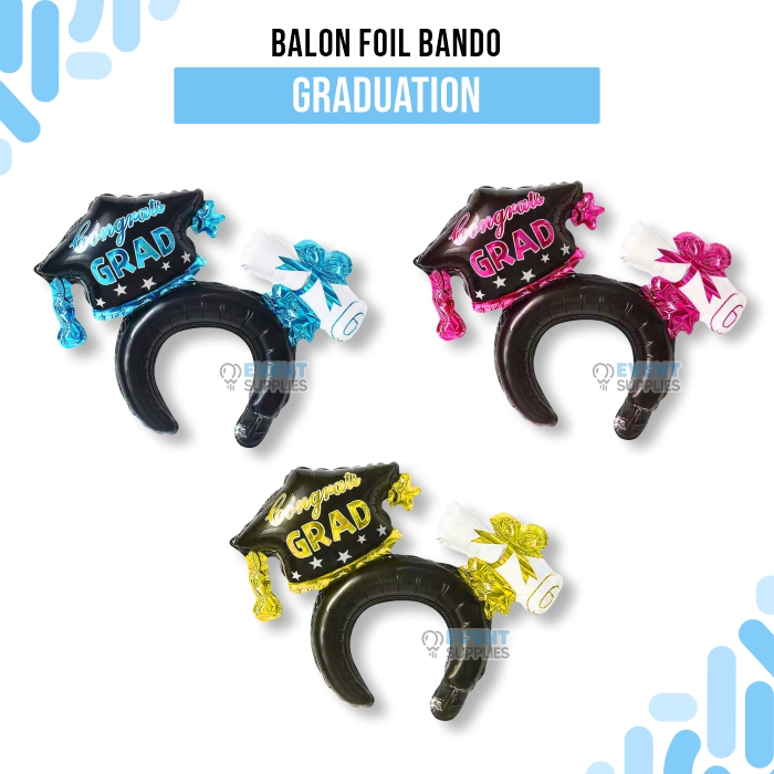 Jual Balon Foil Bando Karakter Graduation / Balon Bando Wisuda Toga ...