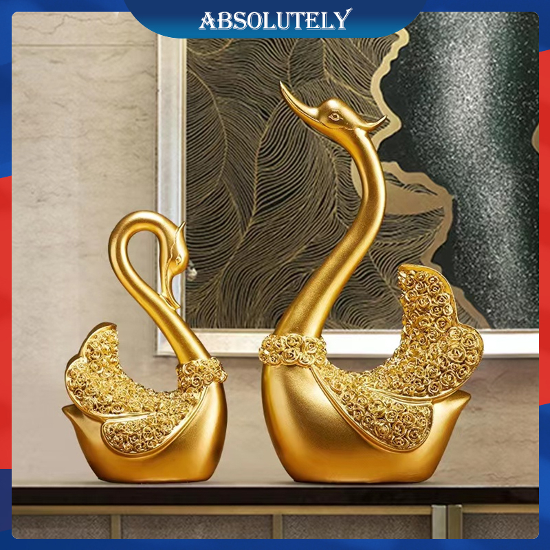 Jual Kerajinan resin angsa pasangan gaya Eropa lemari anggur kabinet ...