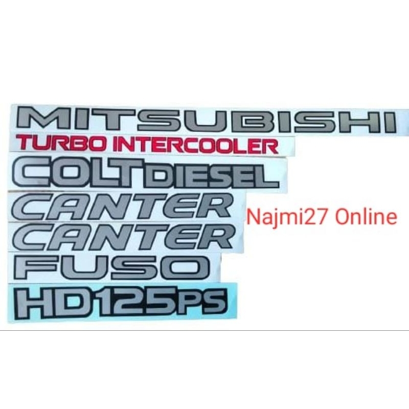 Jual Stiker Mitsubishi FUSO HD 125 PS COLT DIESEL | Shopee Indonesia
