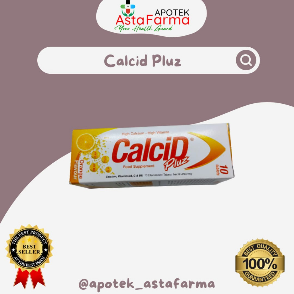 Jual Daya Tahan Tubuh Suplemen Kalsium Calcid - Calcid Pluz 10 tablet ...